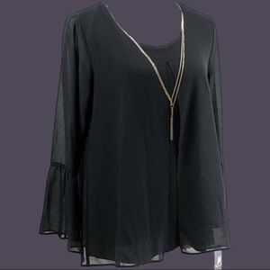 JM Collection | Tops | Jm Collection Blouse With Removable Necklace ...